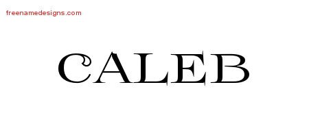 Flourishes Name Tattoo Designs Caleb Graphic Download - Free Name Designs