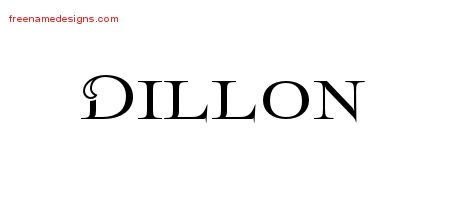 Flourishes Name Tattoo Designs Dillon Graphic Download - Free Name Designs