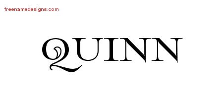 Flourishes Name Tattoo Designs Quinn Graphic Download - Free Name Designs