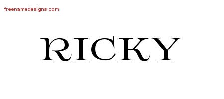 Flourishes Name Tattoo Designs Ricky Graphic Download - Free Name Designs
