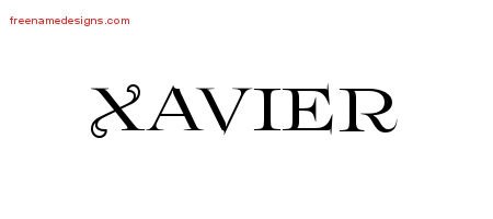 Flourishes Name Tattoo Designs Xavier Graphic Download - Free Name Designs