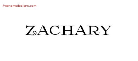 Flourishes Name Tattoo Designs Zachary Graphic Download - Free Name Designs