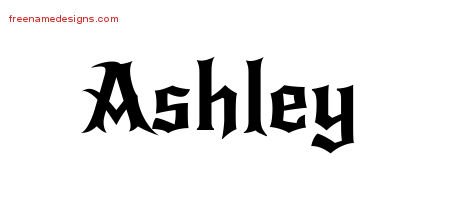 Gothic Name Tattoo Designs Ashley Download Free - Free Name Designs