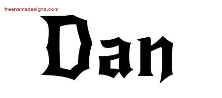 Gothic Name Tattoo Designs Dan Download Free - Free Name Designs