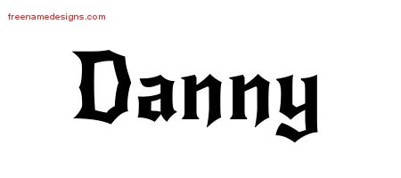 Gothic Name Tattoo Designs Danny Download Free - Free Name Designs