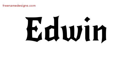 Gothic Name Tattoo Designs Edwin Download Free - Free Name Designs