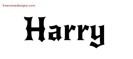 Gothic Name Tattoo Designs Harry Download Free - Free Name Designs