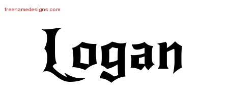 Gothic Name Tattoo Designs Logan Download Free - Free Name Designs