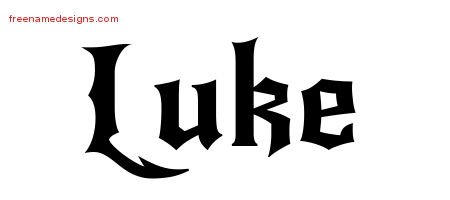 Gothic Name Tattoo Designs Luke Download Free - Free Name Designs