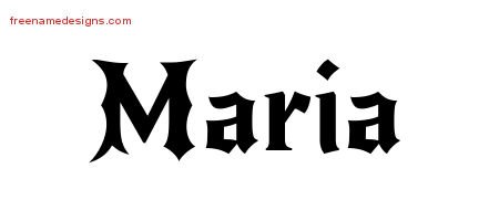 Gothic Name Tattoo Designs Maria Download Free - Free Name Designs