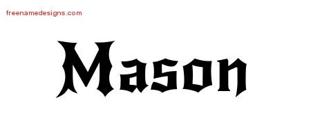 Gothic Name Tattoo Designs Mason Download Free - Free Name Designs