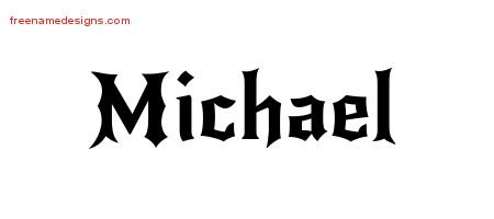 Gothic Name Tattoo Designs Michael Download Free - Free Name Designs