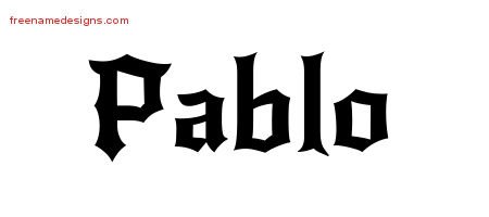 Gothic Name Tattoo Designs Pablo Download Free - Free Name Designs