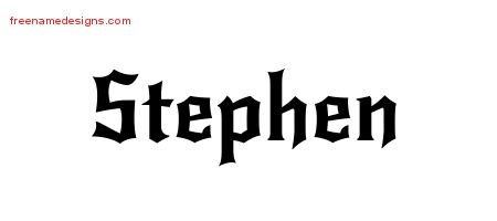 Gothic Name Tattoo Designs Stephen Download Free - Free Name Designs