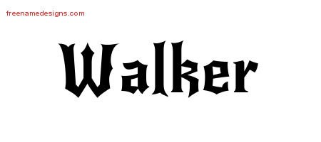 Gothic Name Tattoo Designs Walker Download Free - Free Name Designs
