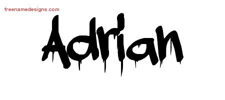 Graffiti Name Tattoo Designs Adrian Free - Free Name Designs