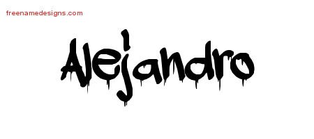 Graffiti Name Tattoo Designs Alejandro Free - Free Name Designs