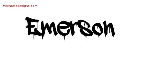 Graffiti Name Tattoo Designs Emerson Free - Free Name Designs