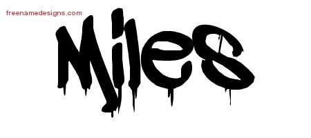 Graffiti Name Tattoo Designs Miles Free - Free Name Designs
