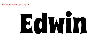 Groovy Name Tattoo Designs Edwin Free - Free Name Designs