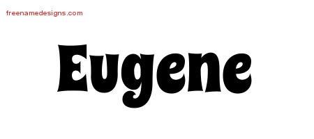 Groovy Name Tattoo Designs Eugene Free - Free Name Designs