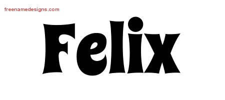Groovy Name Tattoo Designs Felix Free - Free Name Designs