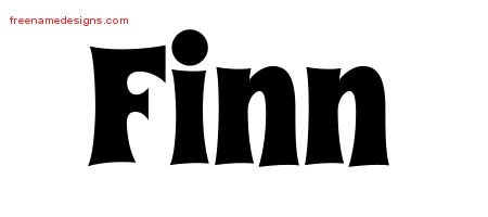 Groovy Name Tattoo Designs Finn Free - Free Name Designs