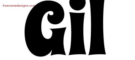 Groovy Name Tattoo Designs Gil Free - Free Name Designs