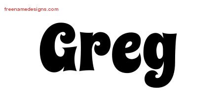 Groovy Name Tattoo Designs Greg Free - Free Name Designs