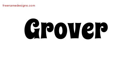 Groovy Name Tattoo Designs Grover Free – Free Name Designs