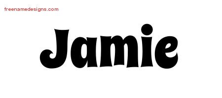 Groovy Name Tattoo Designs Jamie Free - Free Name Designs
