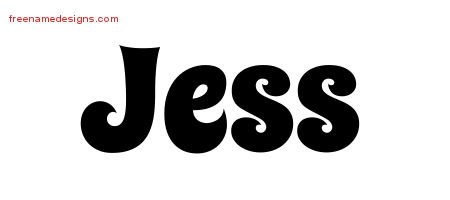 Groovy Name Tattoo Designs Jess Free - Free Name Designs