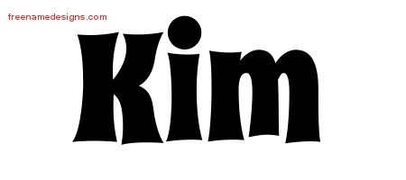Groovy Name Tattoo Designs Kim Free - Free Name Designs