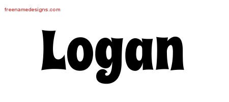 Groovy Name Tattoo Designs Logan Free - Free Name Designs