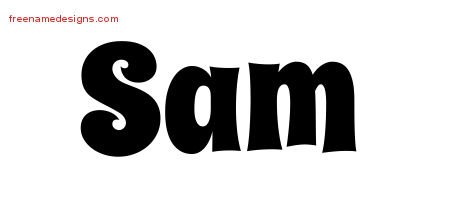 Groovy Name Tattoo Designs Sam Free - Free Name Designs