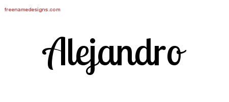 Handwritten Name Tattoo Designs Alejandro Free Printout - Free Name Designs