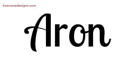 Handwritten Name Tattoo Designs Aron Free Printout - Free Name Designs