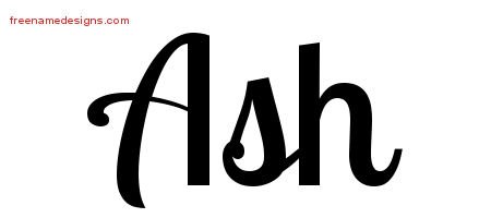 Handwritten Name Tattoo Designs Ash Free Printout - Free Name Designs