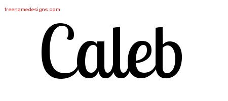 Handwritten Name Tattoo Designs Caleb Free Printout - Free Name Designs