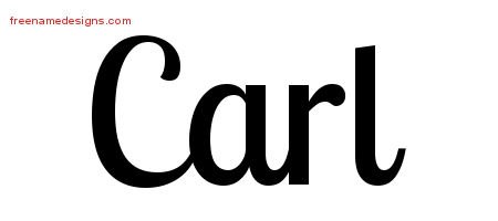 Handwritten Name Tattoo Designs Carl Free Printout - Free Name Designs