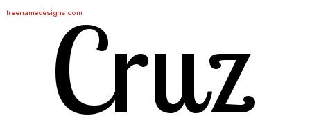 Handwritten Name Tattoo Designs Cruz Free Printout - Free Name Designs