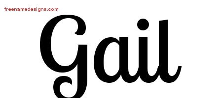 Handwritten Name Tattoo Designs Gail Free Printout - Free Name Designs