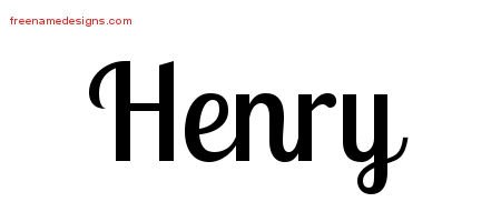 Handwritten Name Tattoo Designs Henry Free Printout - Free Name Designs