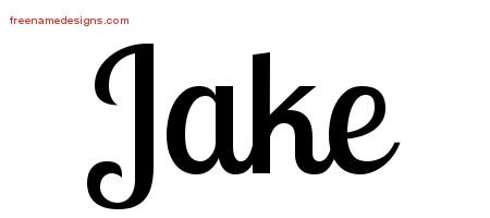 Handwritten Name Tattoo Designs Jake Free Printout - Free Name Designs