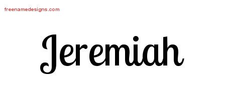 Handwritten Name Tattoo Designs Jeremiah Free Printout - Free Name Designs