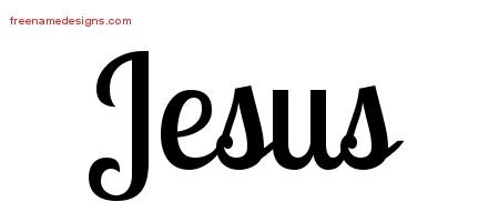 Handwritten Name Tattoo Designs Jesus Free Printout - Free Name Designs