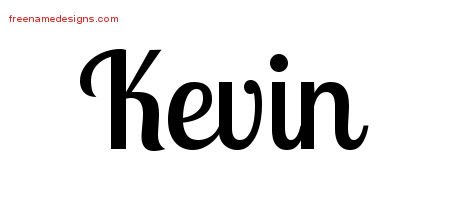 Handwritten Name Tattoo Designs Kevin Free Printout - Free Name Designs