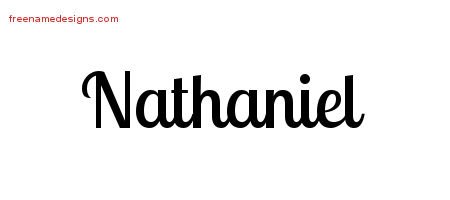 Handwritten Name Tattoo Designs Nathaniel Free Printout - Free Name Designs