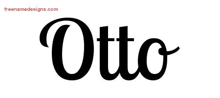 Handwritten Name Tattoo Designs Otto Free Printout - Free Name Designs