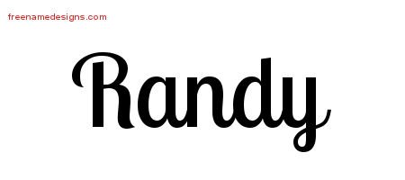 Handwritten Name Tattoo Designs Randy Free Printout - Free Name Designs